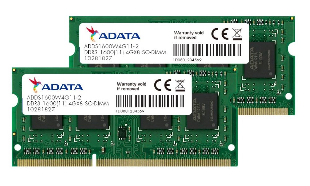 Adata Premier, DDR3L, SO-DIMM, 1600 MHz, 8 GB (2x 4 GB kit), CL11 | VÝPREDAJ
