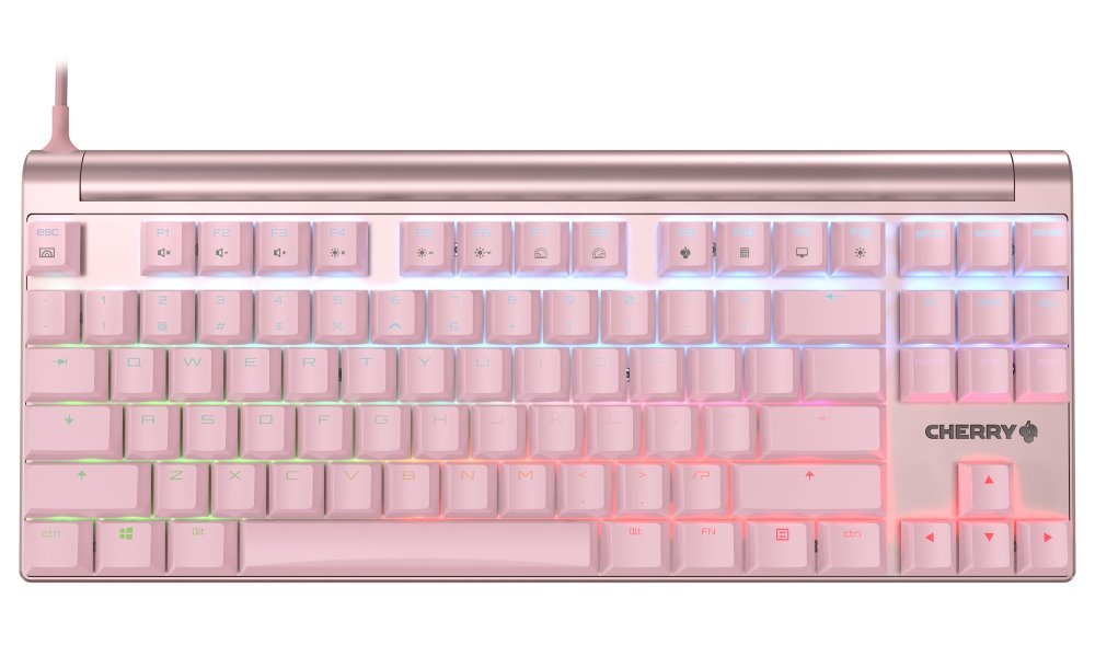 CHERRY MX BOARD 8.0 RED SWITCH RGB / ružová | VÝPREDAJ