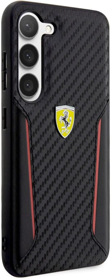 Ferrari PU Carbon kryt pre Samsung Galaxy S23, čierny | VÝPREDAJ