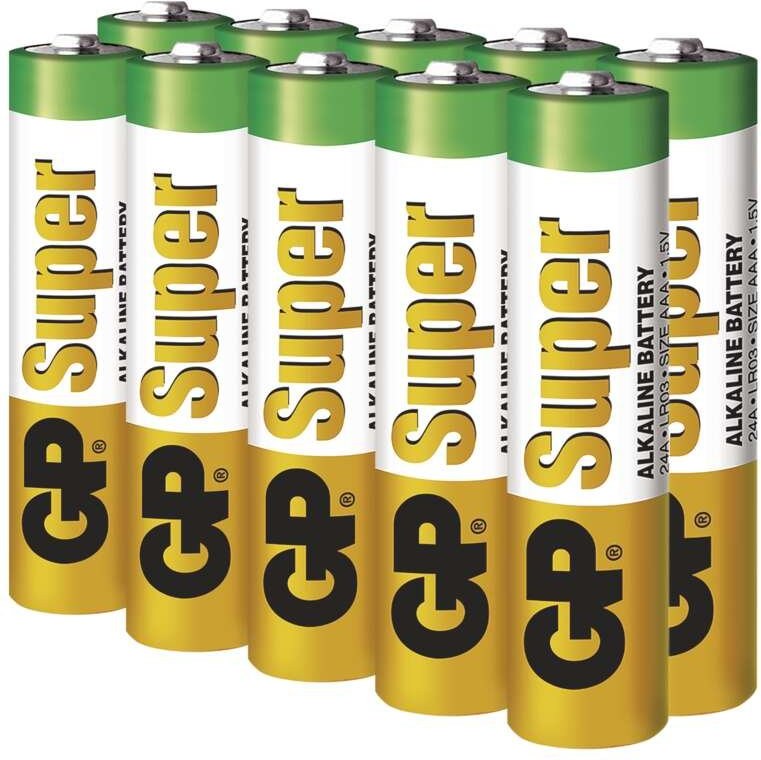 GP Super Alkaline, alkalická batéria LR03 (AAA) 10ks, blister | VÝPREDAJ
