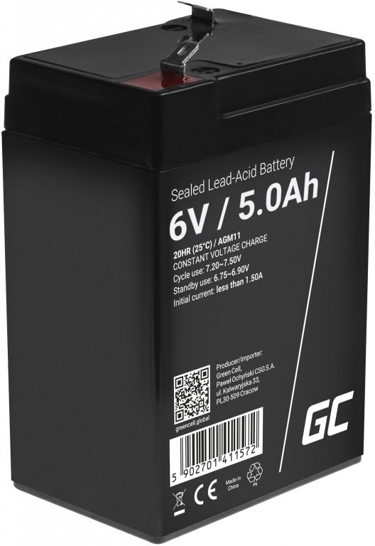 GREEN CELL Batéria AGM 6V 5Ah | Datacomp.sk