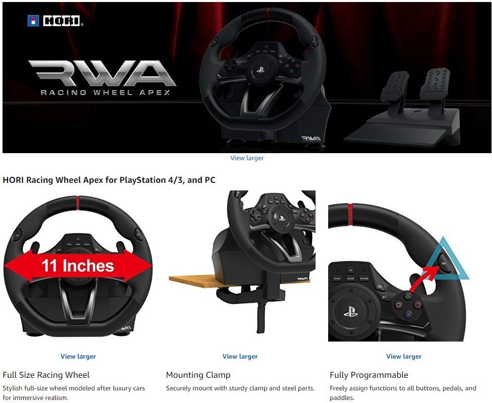 HORI RWA: Racing Wheel Apex (PS4/PS3/PC) | VÝPREDAJ