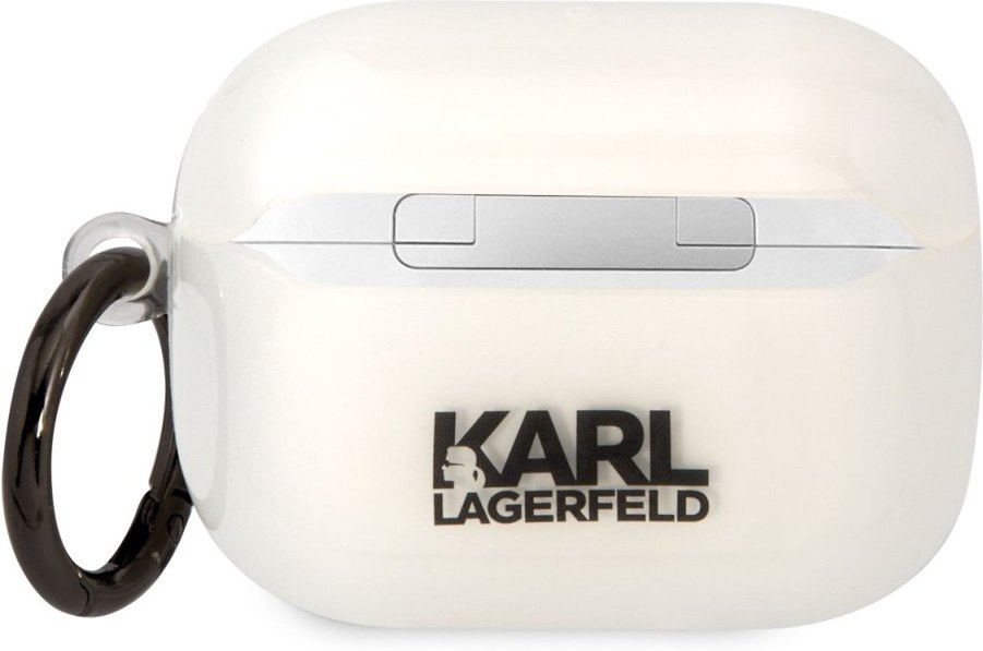 Karl Lagerfeld 3D Logo NFT Karl Head TPU puzdro pre Airpods Pro, biele ...