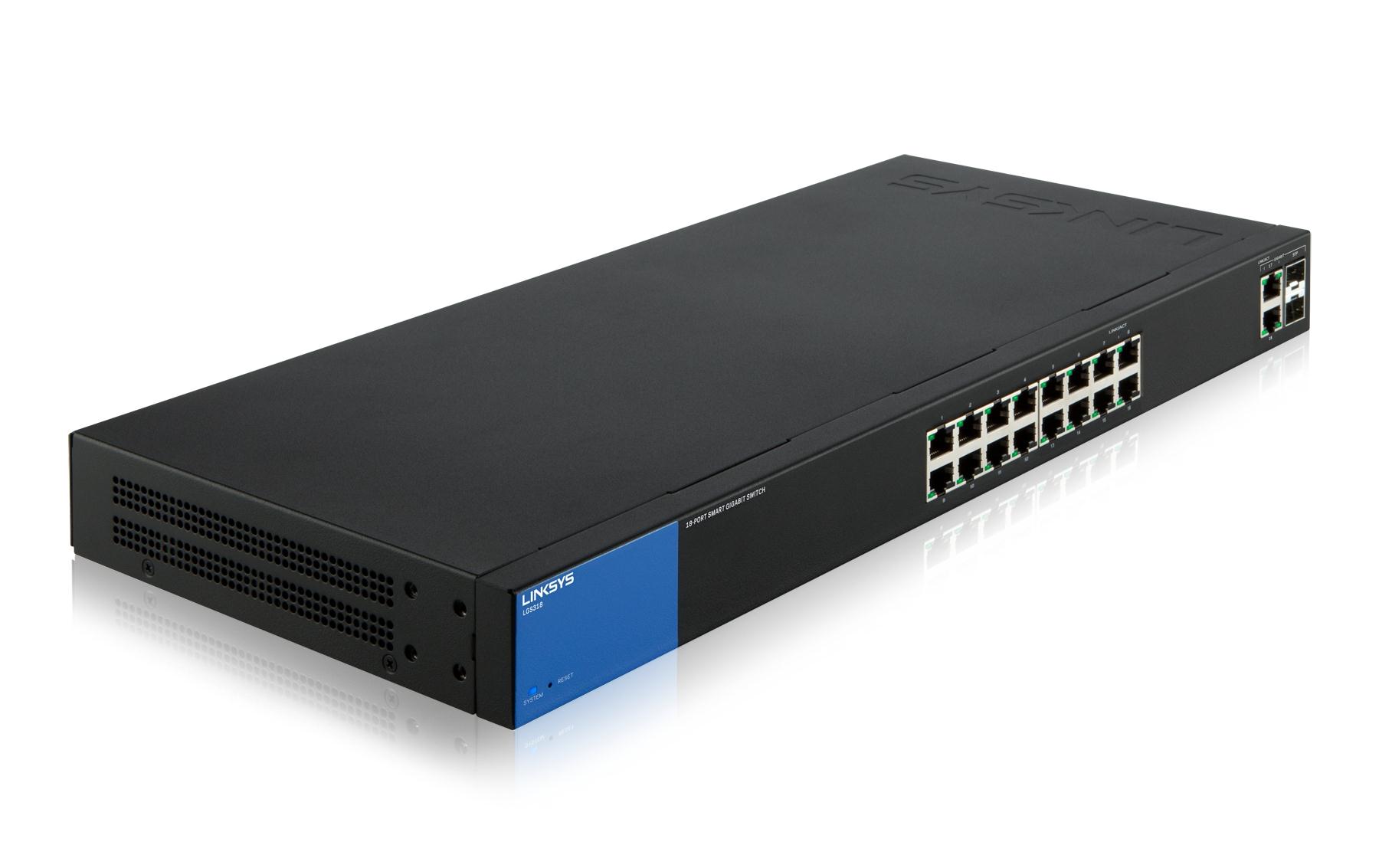 Linksys 16-port Desktop Gigabit Smart Switch | VYPREDAJ | Datacomp.sk