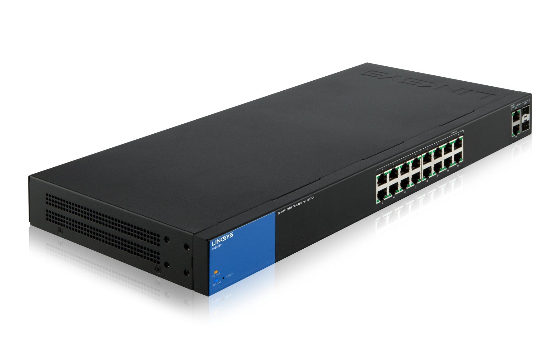 Linksys 18-port Desktop Gigabit Smart PoE Switch | VYPREDAJ | Datacomp.sk