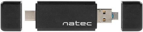 Natec Card Reader Earwig SD/MICRO SD USB 2.0 USB-C čierna | VÝPREDAJ