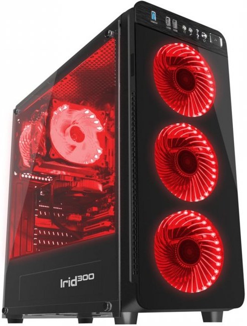 Natec Genesis Irid 300 RED, herná PC skrinka | Datacomp.sk