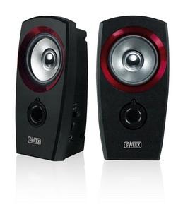 Reproduktory SWEEX 2.0 USB Black/Red | VÝPREDAJ