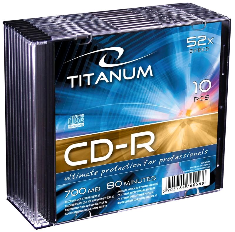 Titanum CD-R [ slim jewel case 1 ks | 700MB | 52x ] | Datacomp.sk