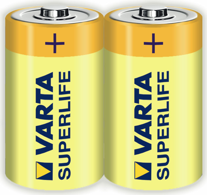 Varta SuperLife, zinc-carbon batéria LR14 (C) 2 ks, fólia